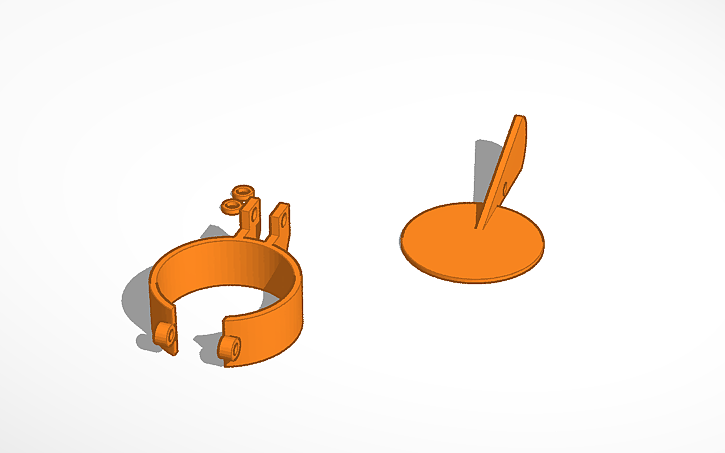 3D design exhaust flapper - Tinkercad