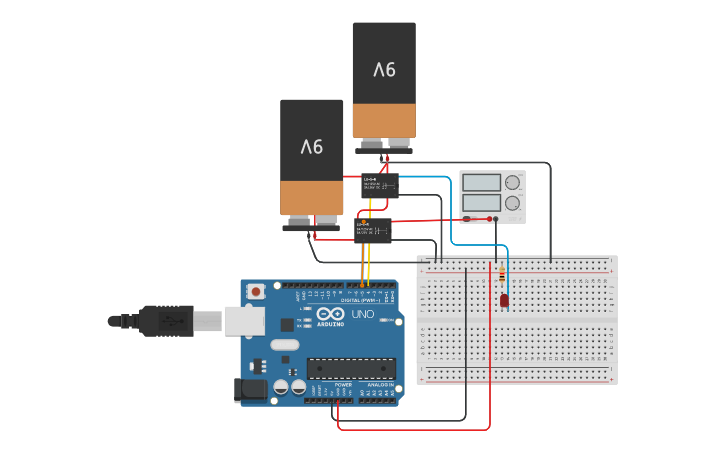Circuit design Carga solar - Tinkercad