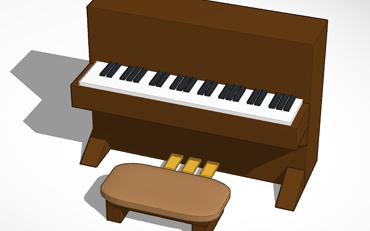 3D design paino - Tinkercad