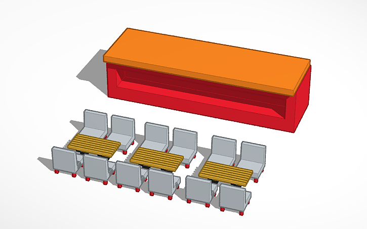3D design Outdoor restaurant - Tinkercad