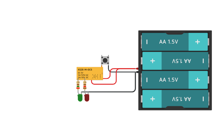 Circuit design DPDT Relay Circuit - Tinkercad