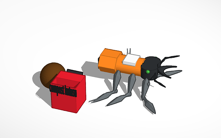 3D design tek tas sınav projesi gübre böceği görsel | Tinkercad