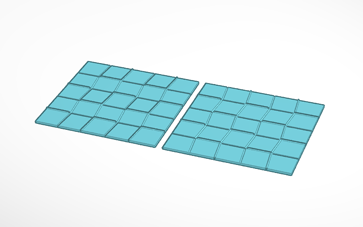3D design Origami Press - Miura Fold - Tinkercad