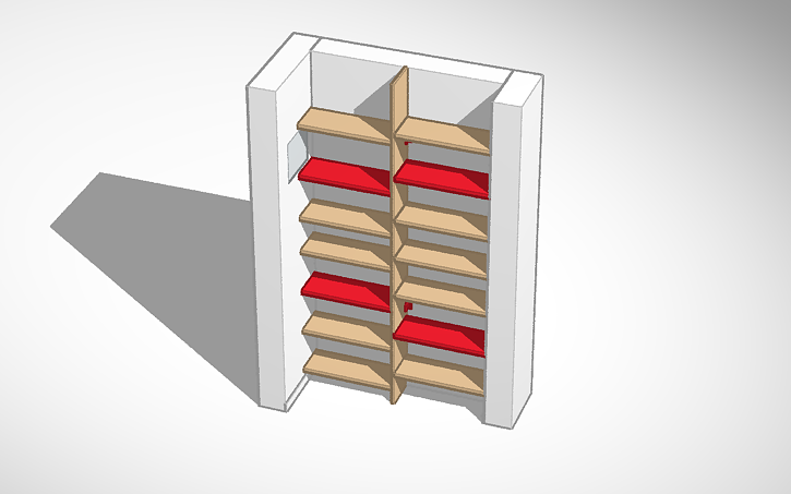 3d Design Bookshelf Tinkercad