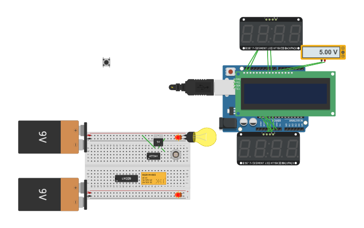 Circuit design lcd - Tinkercad