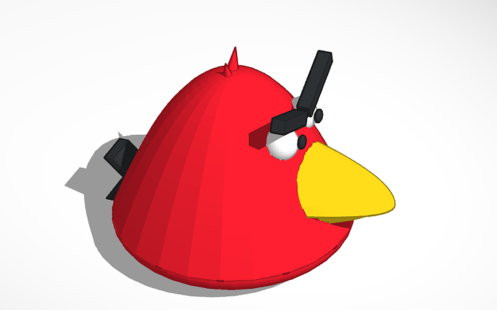 3D design angry bird - Tinkercad