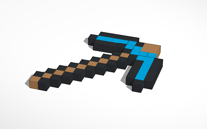 3D design Minecraft Pickaxe | Tinkercad