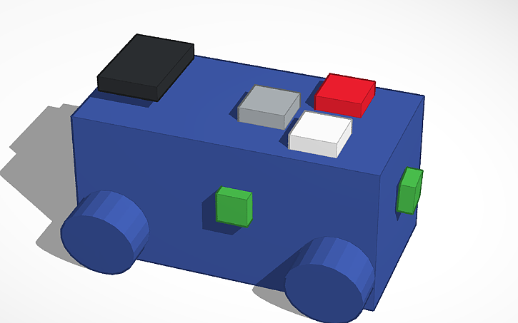 3D design Carro robot - Tinkercad