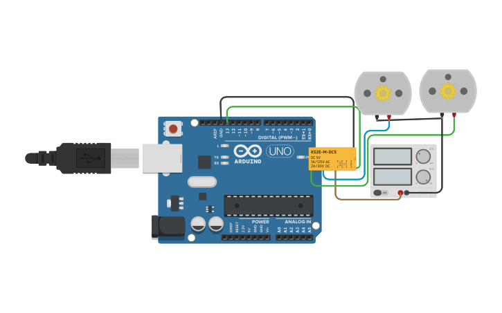 Circuit Design Dpdt Relay Motors Tinkercad