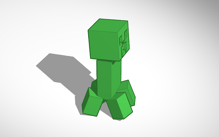 3D design creeper moving - Tinkercad