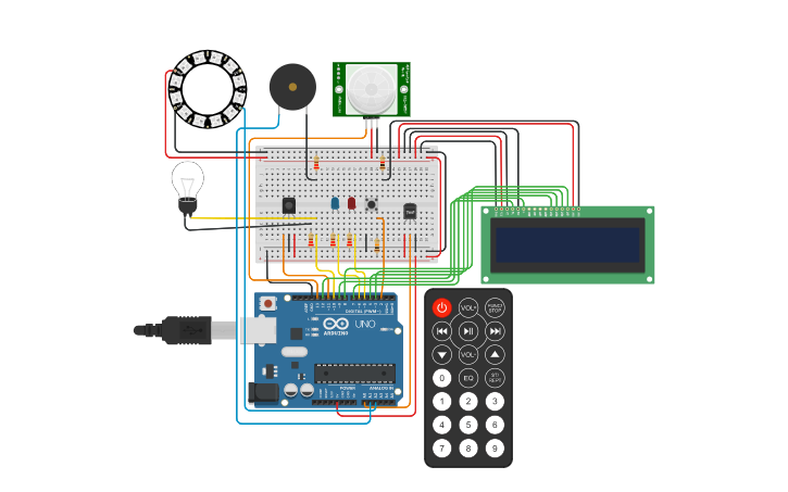 Circuit design Advanced Smart Home Project - Tinkercad