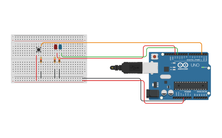 Circuit design Buton - Tinkercad