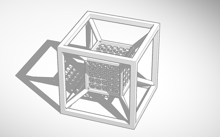 3D design Hyper Cube Pencil Holder - Tinkercad