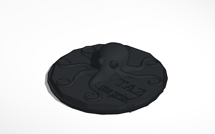 3D design squid token - Tinkercad
