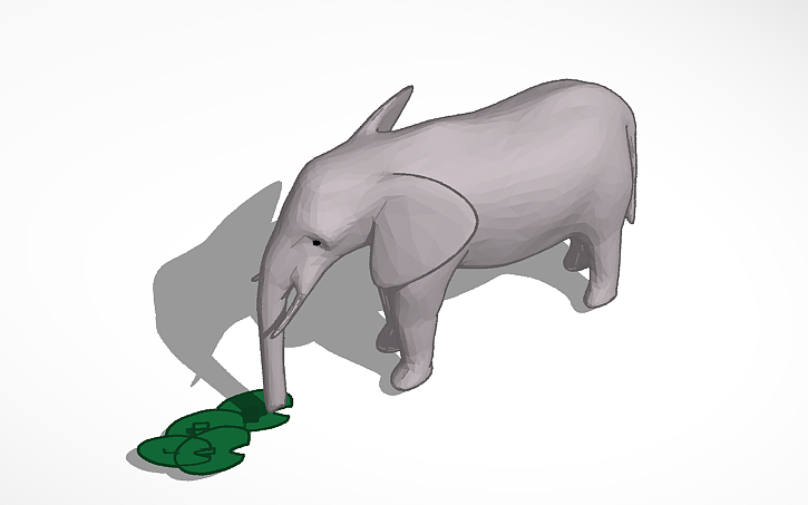 3D design elephant - Tinkercad