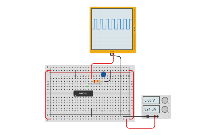 Circuit design clock/oscillator circuit - Tinkercad