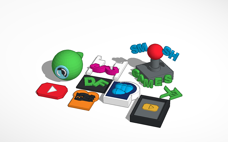 3D design YouTube Logo's | Tinkercad