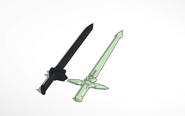 3D design SAO Swords (Kirito) - Tinkercad