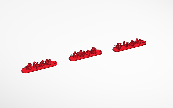 3D design 3D_Name_Keychain - Tinkercad