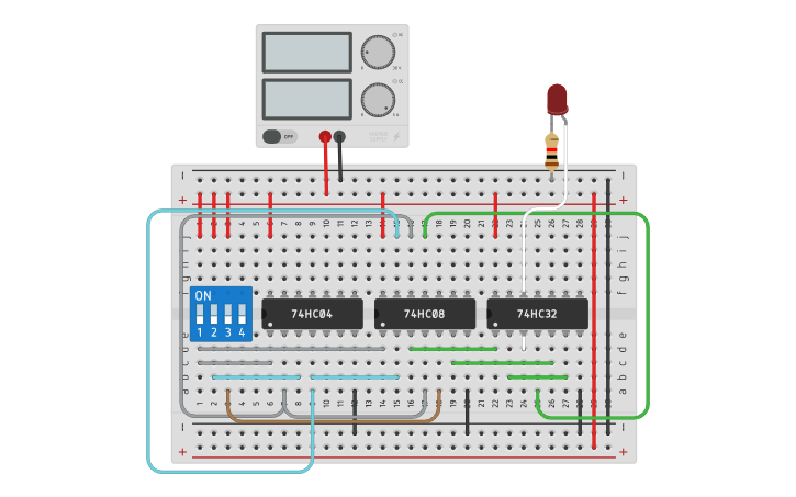 Circuit Design Realization Of Function Using Sop Form Tinkercad