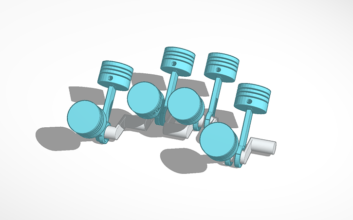 3D design Nicholas Crankshaft with pistons | Tinkercad