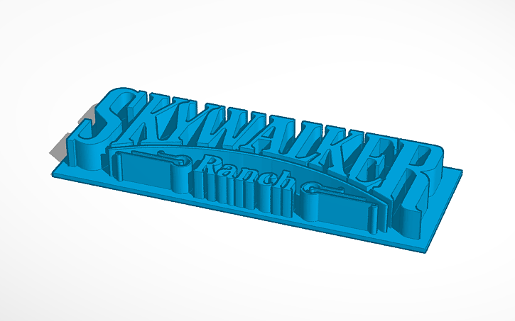 3D design Skywalker Ranch - Tinkercad