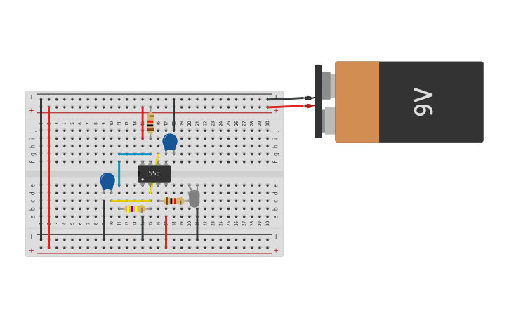 Circuit Design Blinking Light With 555 Timer Tinkercad