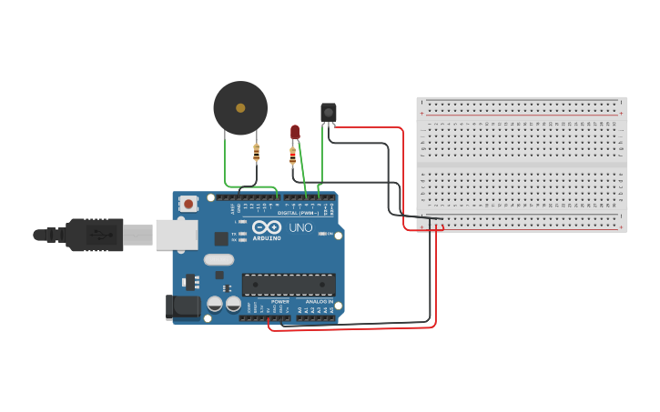 Circuit Design Fire Alarm Detection Tinkercad