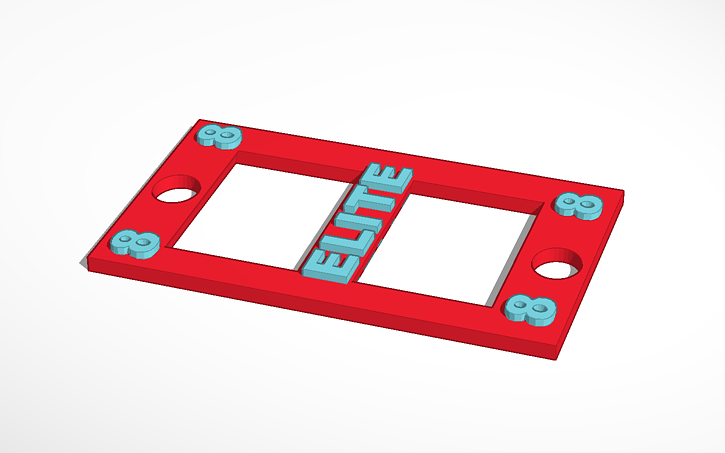 3D design outlet cover - Tinkercad