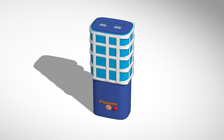 3D design Solar Powered Portable charger - Tinkercad
