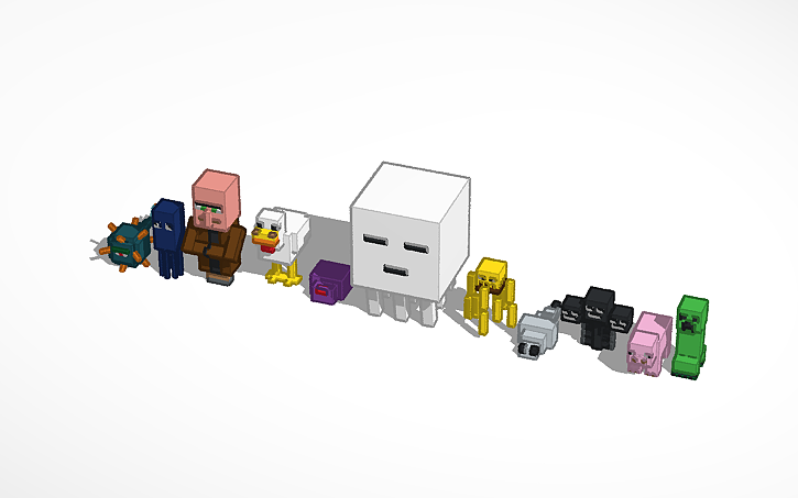 3D design minecraft mobs - Tinkercad
