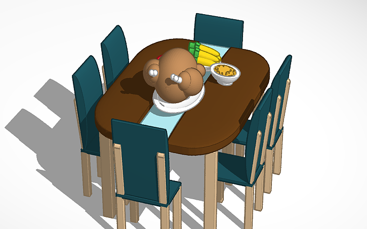 3D design Thanksgiving Dinner - Tinkercad