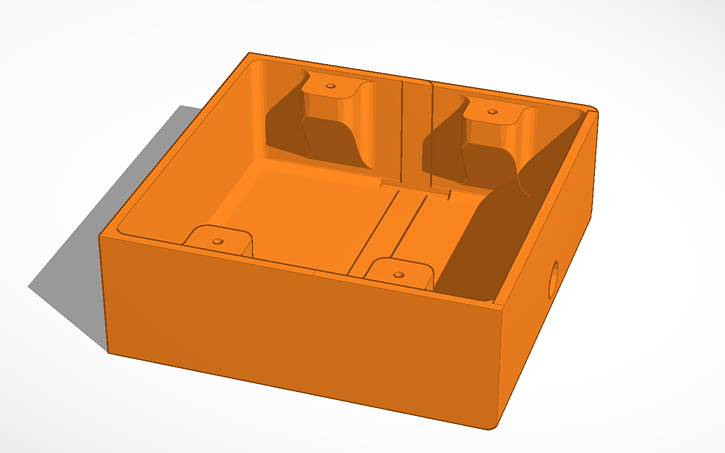 3D design Double Gang Electrical Box - Tinkercad
