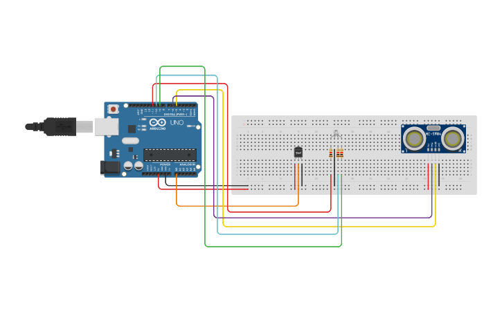 Circuit Design Sensor Temperatura Tinkercad