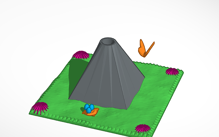 3D design volcan | Tinkercad