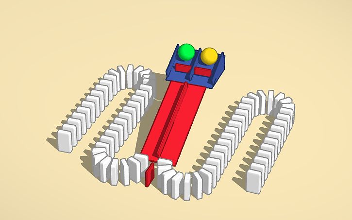 3D design trigger launcher domino | Tinkercad