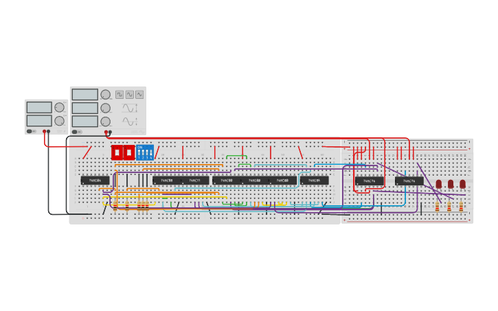 Circuit design Loadable Counter | Tinkercad