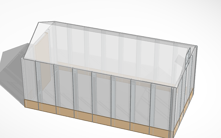 3D design Greenhouse Model - Tinkercad