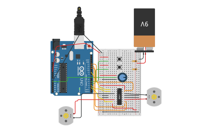 Circuit design Zoetrope - Tinkercad