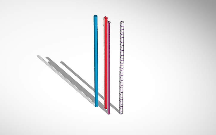 3D design Spiral Striped straw in Minutes with Gradients - Tinkercad