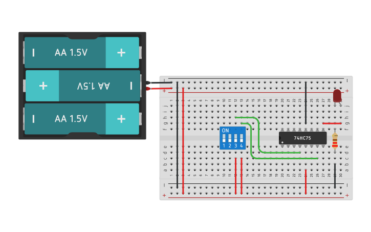 Circuit design Latch - Tinkercad