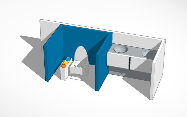 3D design toilet - Tinkercad