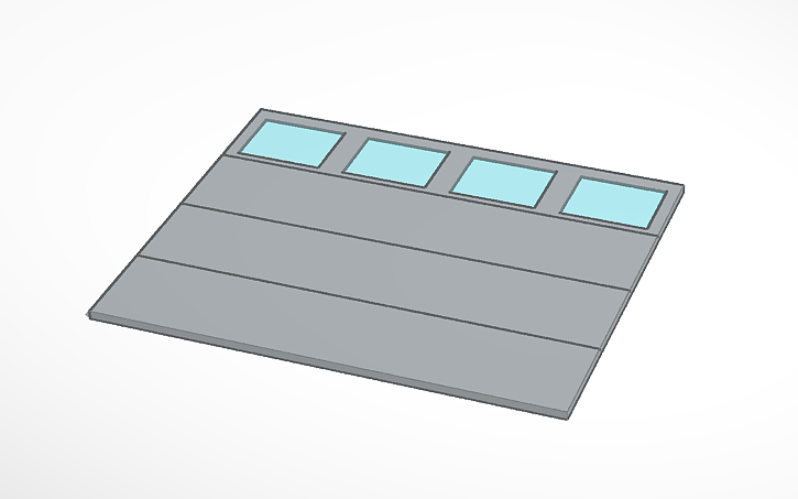 3D design Garage Door - Wide - Tinkercad