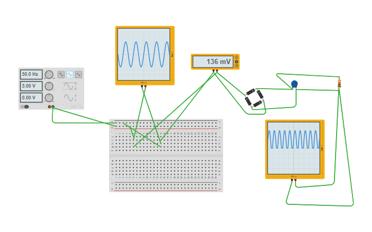 Circuit design Giacomini ponte di graetz | Tinkercad