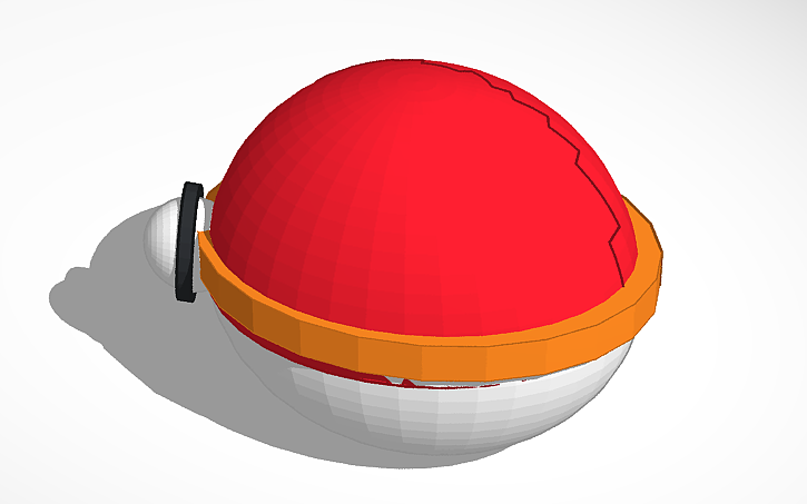 3D design pokeball with lugia in side it | Tinkercad