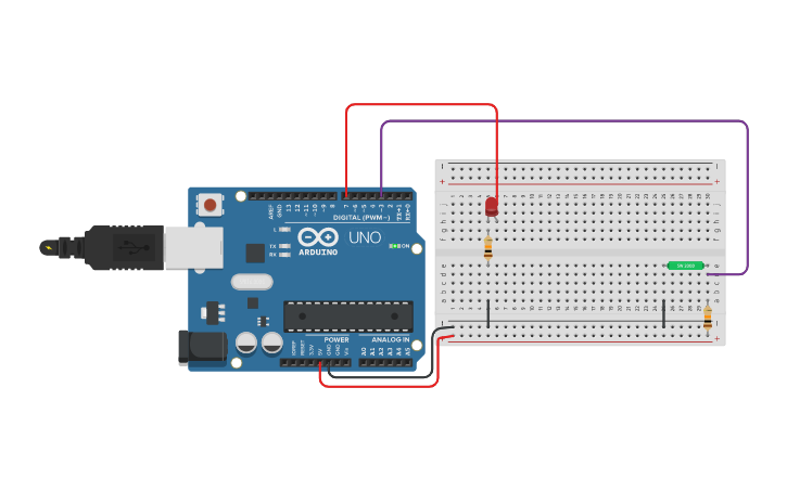Circuit design Tilt sensor - Tinkercad