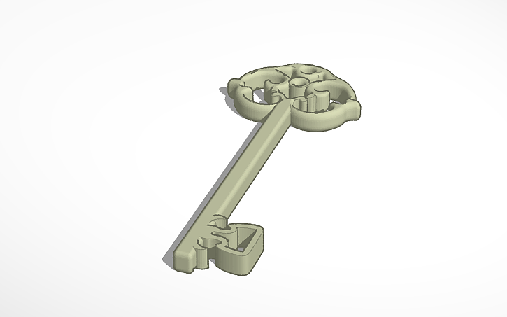 3D design Ancient Key - Tinkercad