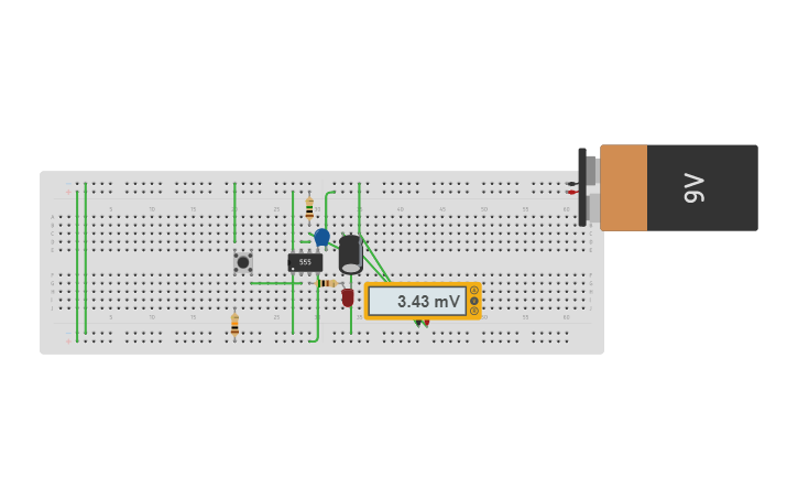 Circuit design Time delay circuit - Tinkercad