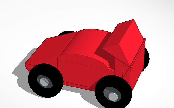 3D design car made with basic figures | Tinkercad