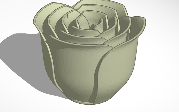 3D design rose - Tinkercad